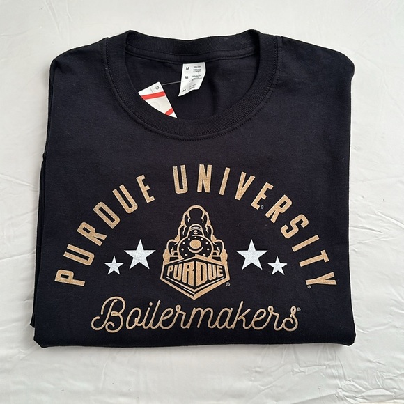 Shirts | Purdue University Boilermakers Black And Gold Crew Neck Short ...
